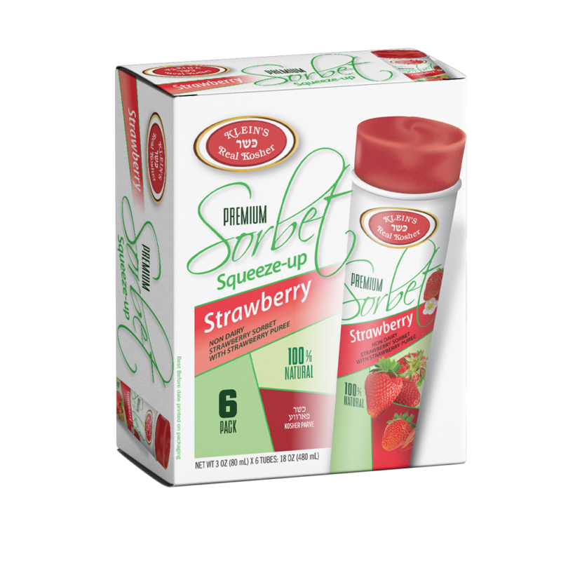 Premium Sorbet Strawberry Squeeze Up - Kosher Ice Cream