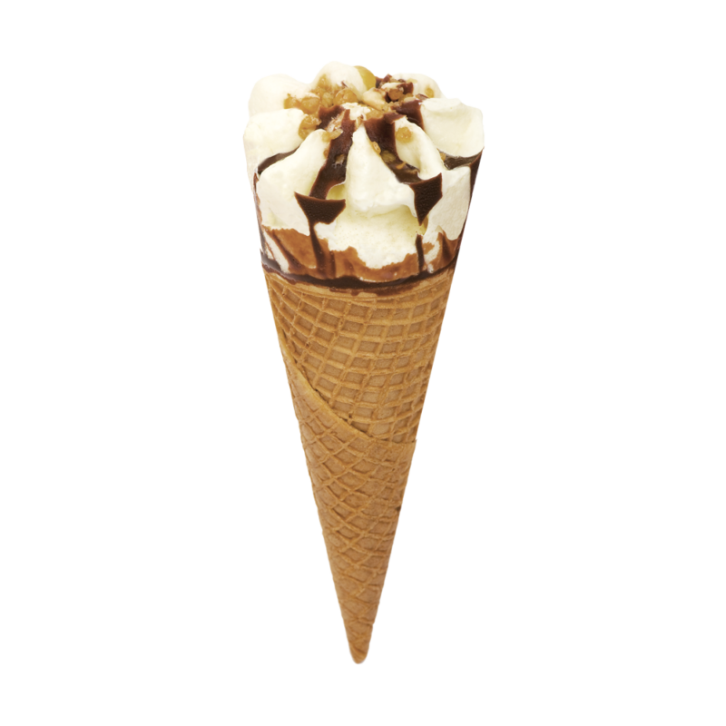 Vanilla Chocolate Nutty Cone - Kosher Ice Cream
