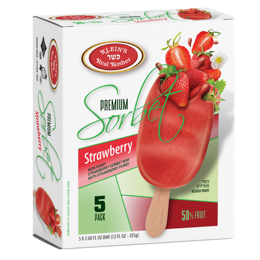 Strawberry Sorbet Bar - Kosher Ice Cream