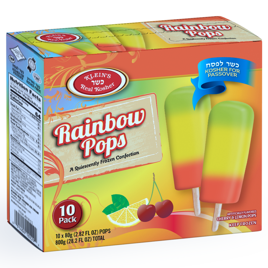 Passover Rainbow Pops - Kosher Ice Cream